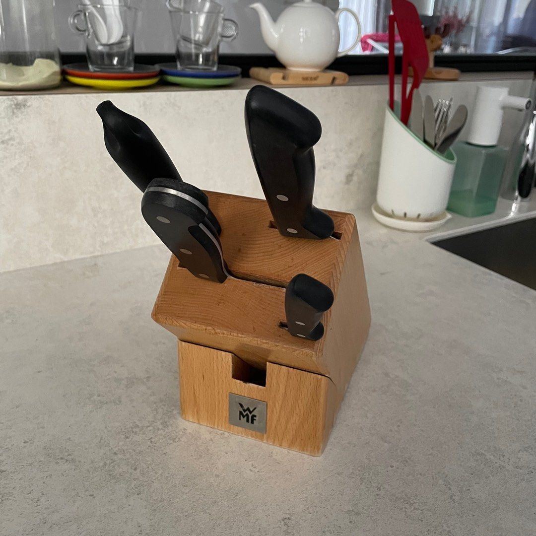 WMF Knifes set with knife block / stand, Furniture & Home Living ...