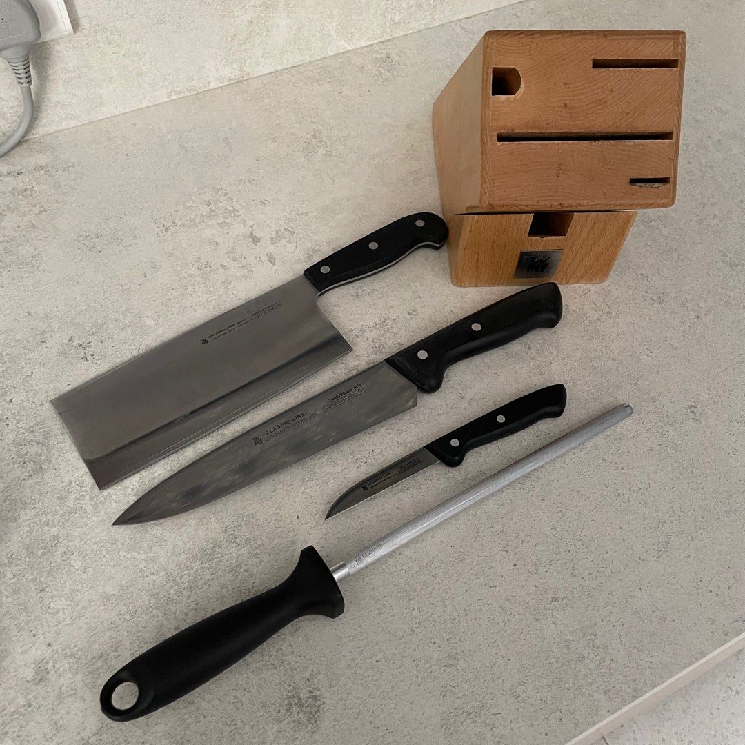 WMF Knifes set with knife block / stand, Furniture & Home Living ...