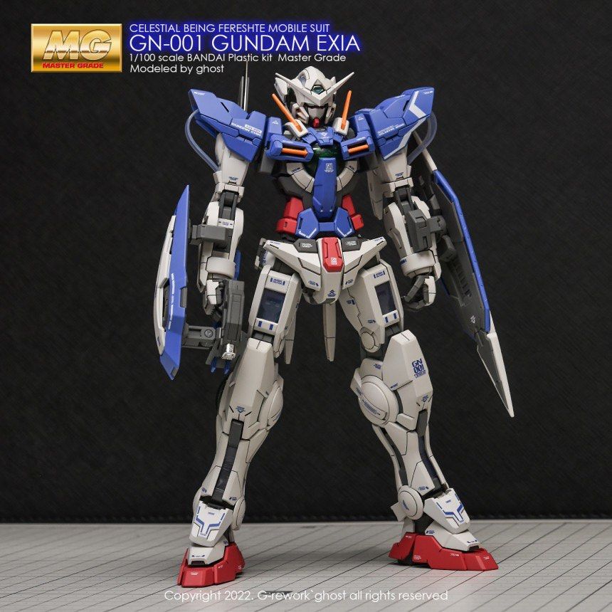 [Yan] MG Exia Gundam (G Rework Ver.) Ghost Custom Fluorescent ...
