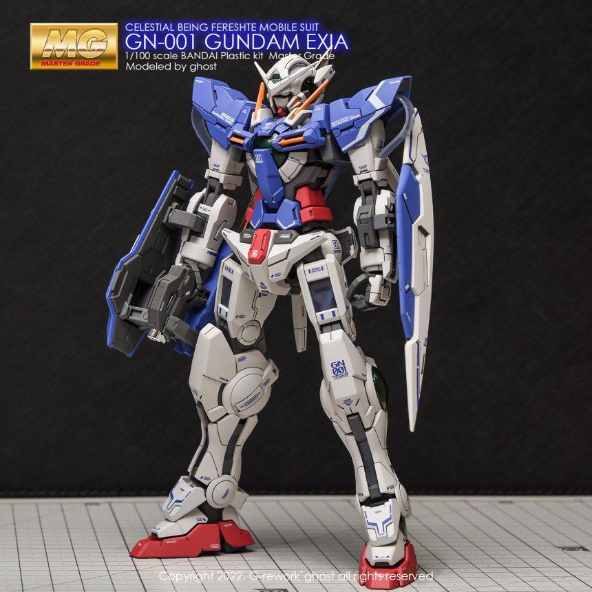 [Yan] MG Exia Gundam (G Rework Ver.) Ghost Custom Fluorescent ...