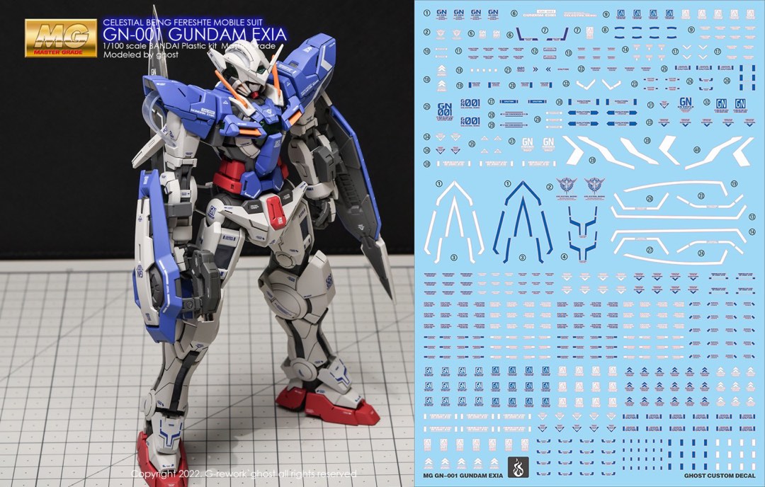 [Yan] MG Exia Gundam (G Rework Ver.) Ghost Custom Fluorescent ...