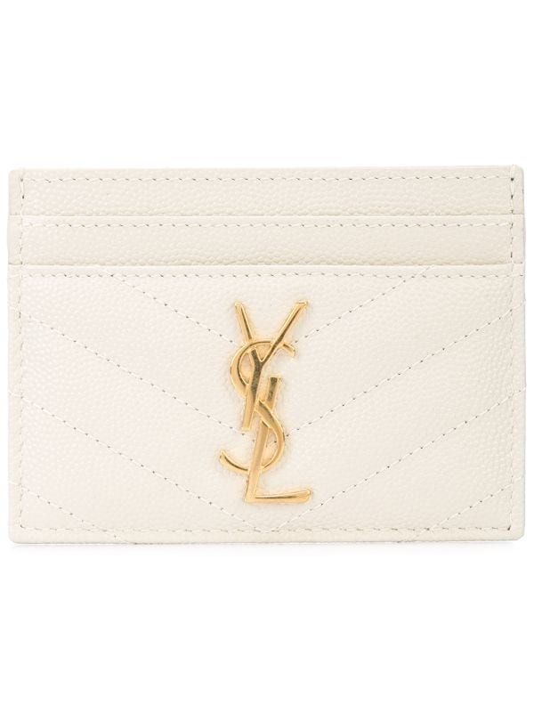 YSL Card holder Monogram- Light biege/white, Women's Fashion, Bags ...
