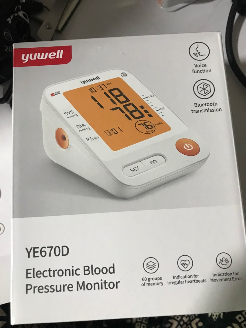 Yuwell blood pressure monitor, Health & Nutrition, Health Monitors ...