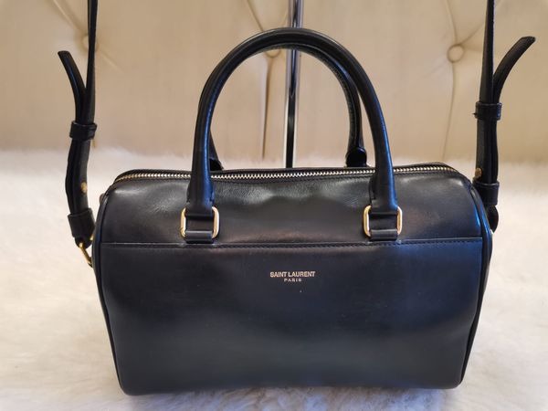 YVES SAINT LAURENT Black Baby Duffle Mini Boston 2Way Bag, Luxury, Bags ...