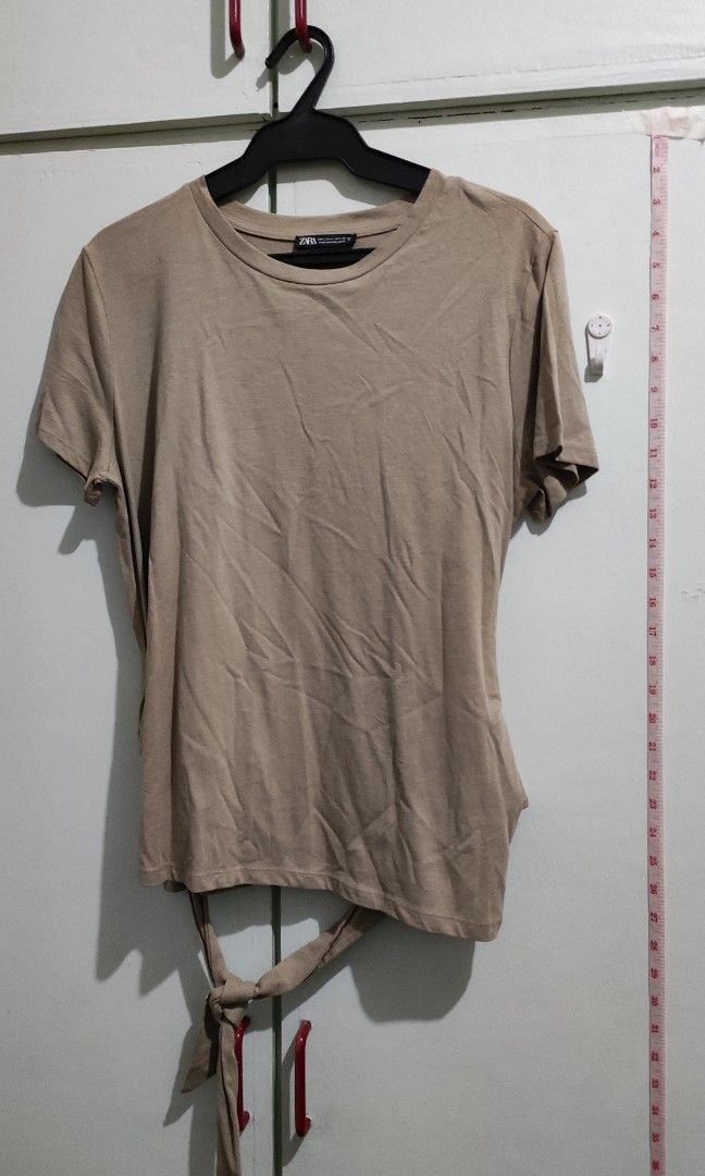 Zara Neutral Tan Color Shirt, Men's Fashion, Tops & Sets, Tshirts ...