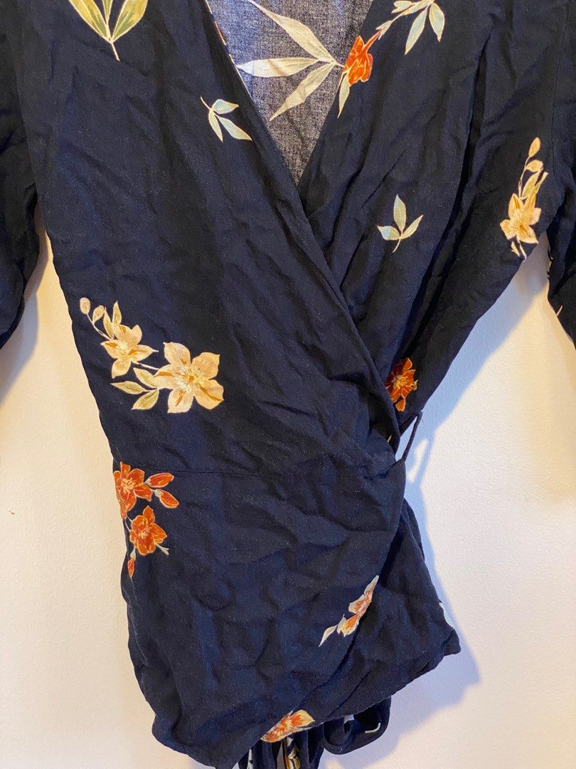 ZARA WRAP AROUND TOP, Women's Fashion, Tops, Blouses on Carousell