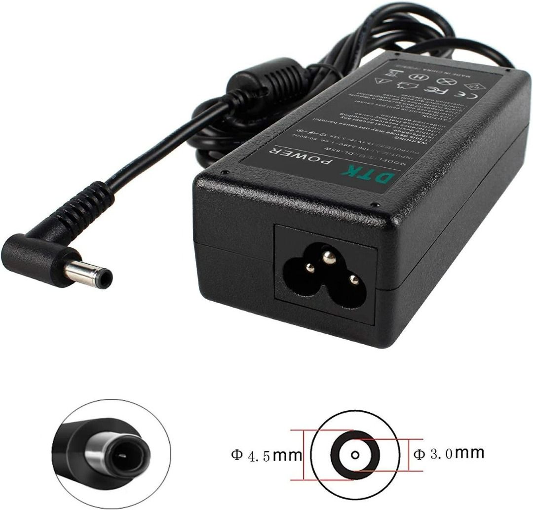 1316) DTK 19.5V 3.34A 65W Laptop Charger for Dell Notebook Computer PC ...