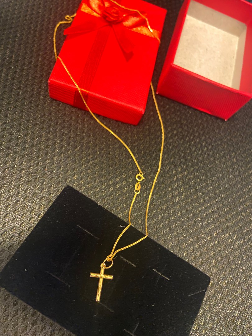 18k real and pawnable gold necklace, Women's Fashion, Jewelry ...