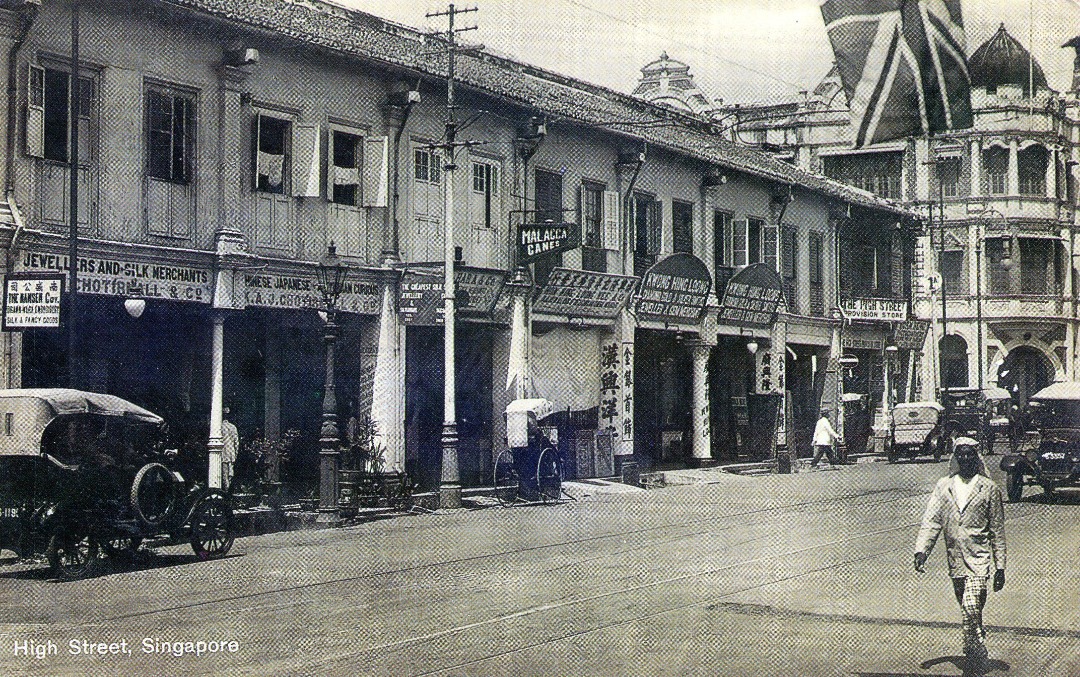 1918 High Street in Early S'pore Postcard (Rare vintage old Singapore ...