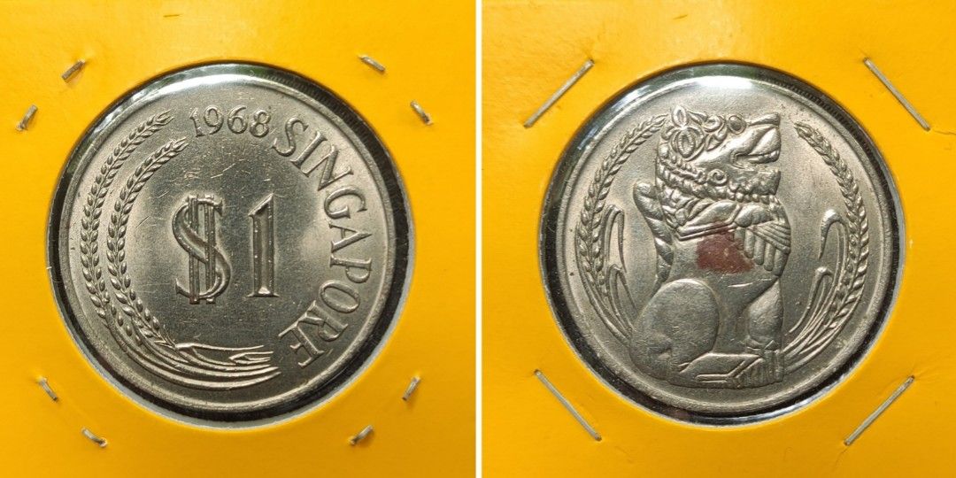 1968 ; SINGAPORE "MERLION" $1 DOLLAR COIN, Hobbies & Toys, Collectibles ...