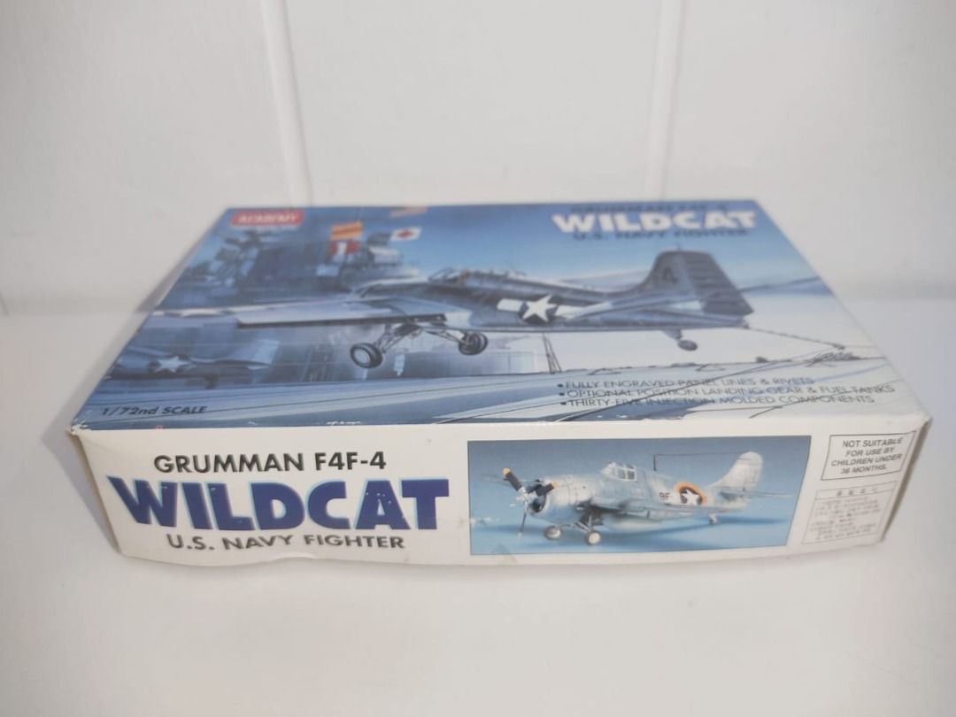 1996 ACADEMY - GRUMMAN F4F-4 WILDCAT US NAVY FIGHTER 1/72 SCALE ...
