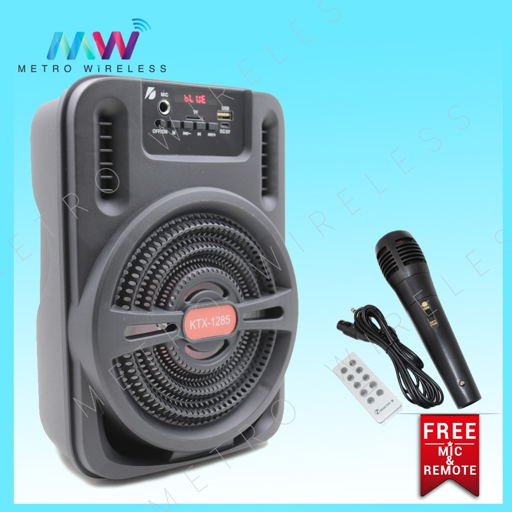6.5" Bluetooth Portable Wireless Speaker with FREE Mic and Remote KTX 1285 on Carousell