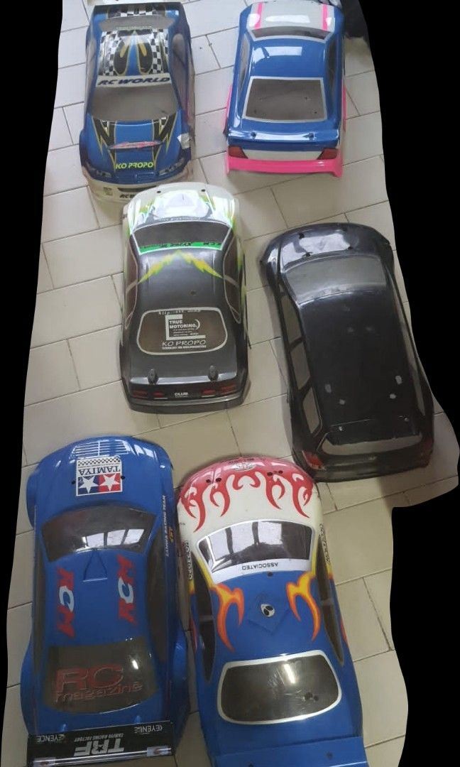 6 Rc car body shells for Tamiya Kyosho Traxxas Associated Schumacher ...