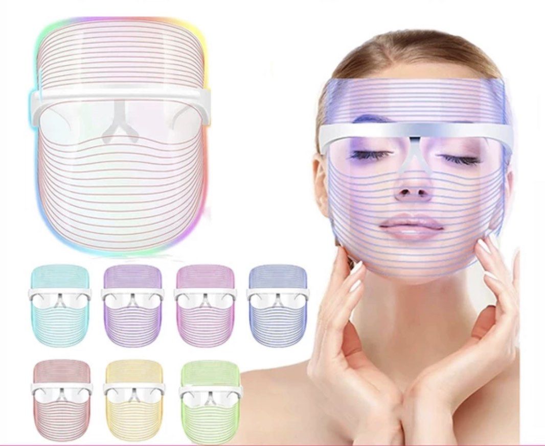 7 Color LED Face Masks Facial Mask With Led Light Therapy Red Light ...