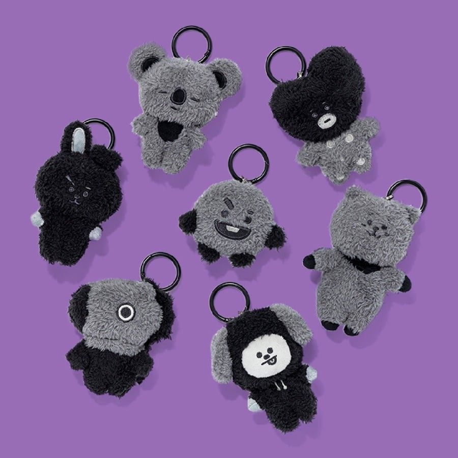 (現貨) Kooky - BT21 Japan Monotone 12cm Keychain, 興趣及遊戲, 收藏品及紀念品, 明星周邊 ...