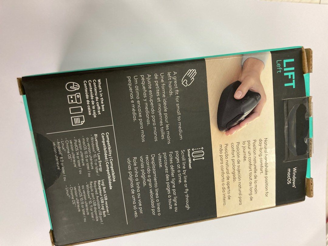左手福音 left handed Logitech LIFT 人體工學垂直滑鼠, 電腦＆科技, 電腦周邊及配件, 電腦滑鼠及相關產品 ...
