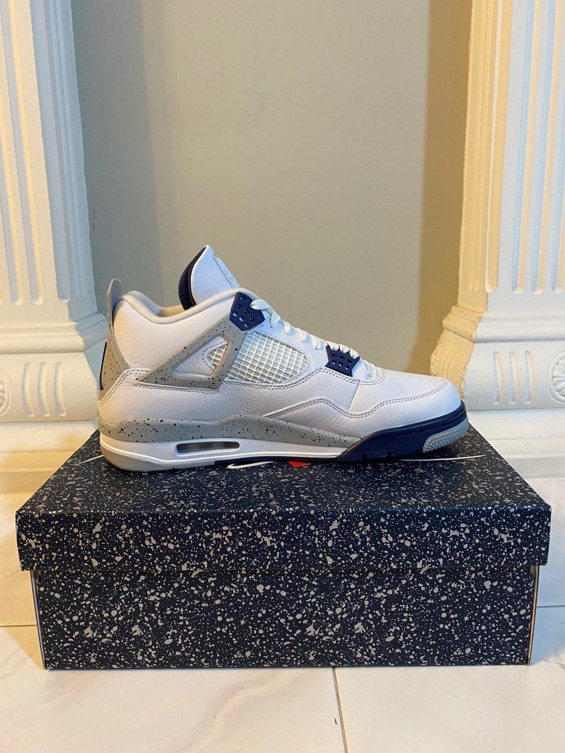 Air Jordan 4 Retro ‘Midnight Navy’, Men's Fashion, Footwear, Sneakers ...