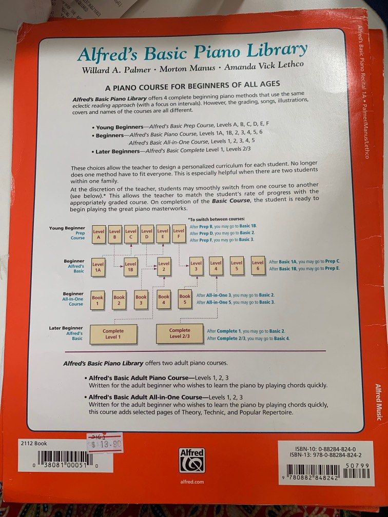 Alfred’s Basic Piano Library Recital Book Level 1A, Hobbies & Toys ...