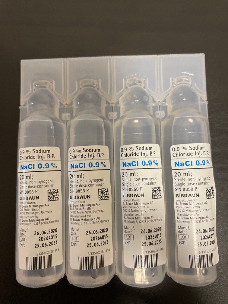 Braun Sodium Chloride NaCl 0.9% for Injection 20ml Medpro Medical ...