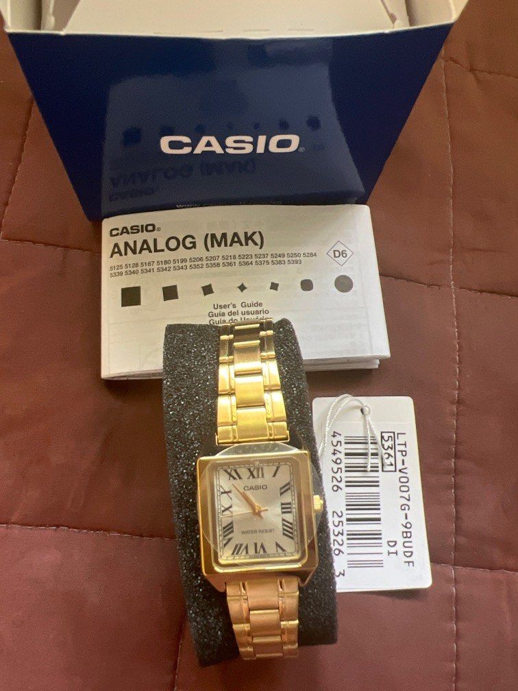 Casio Gold Roman Analog Watch, Women's Fashion, Watches & Accessories ...