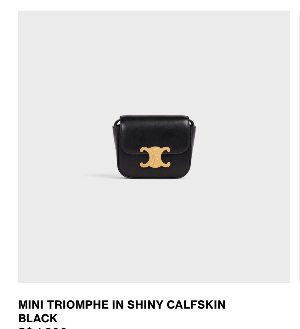 Celine Triomphe mini, Luxury, Bags & Wallets on Carousell