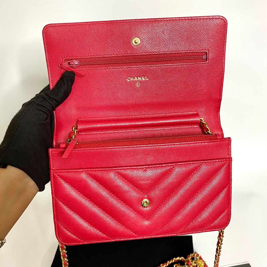 CHANEL WOC RED, Luxury, Bags & Wallets on Carousell
