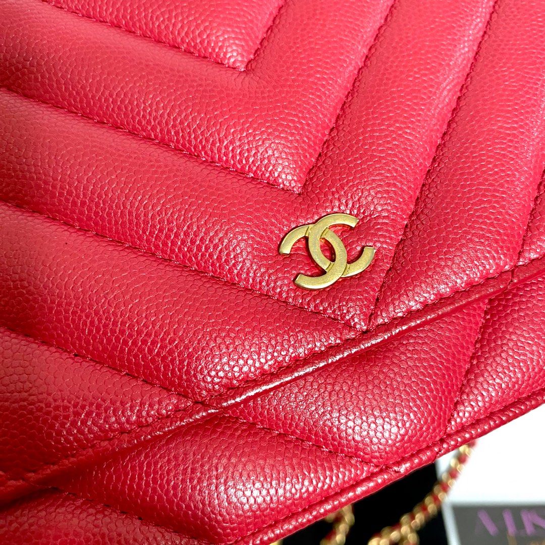 CHANEL WOC RED, Luxury, Bags & Wallets on Carousell
