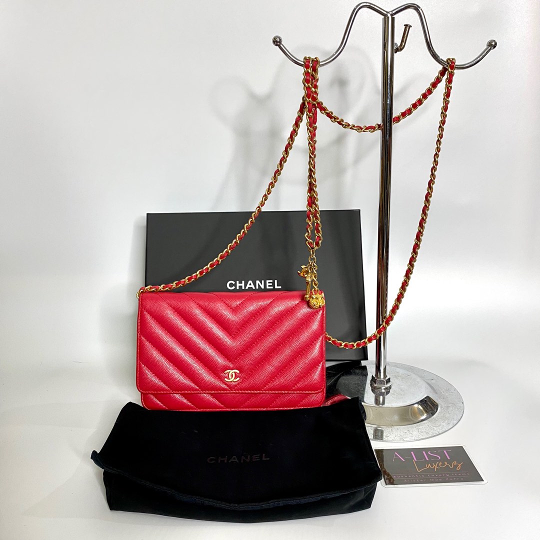 CHANEL WOC RED, Luxury, Bags & Wallets on Carousell