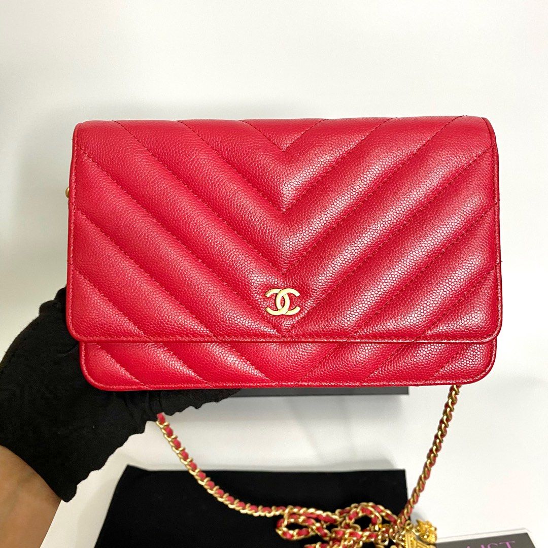 CHANEL WOC RED, Luxury, Bags & Wallets on Carousell
