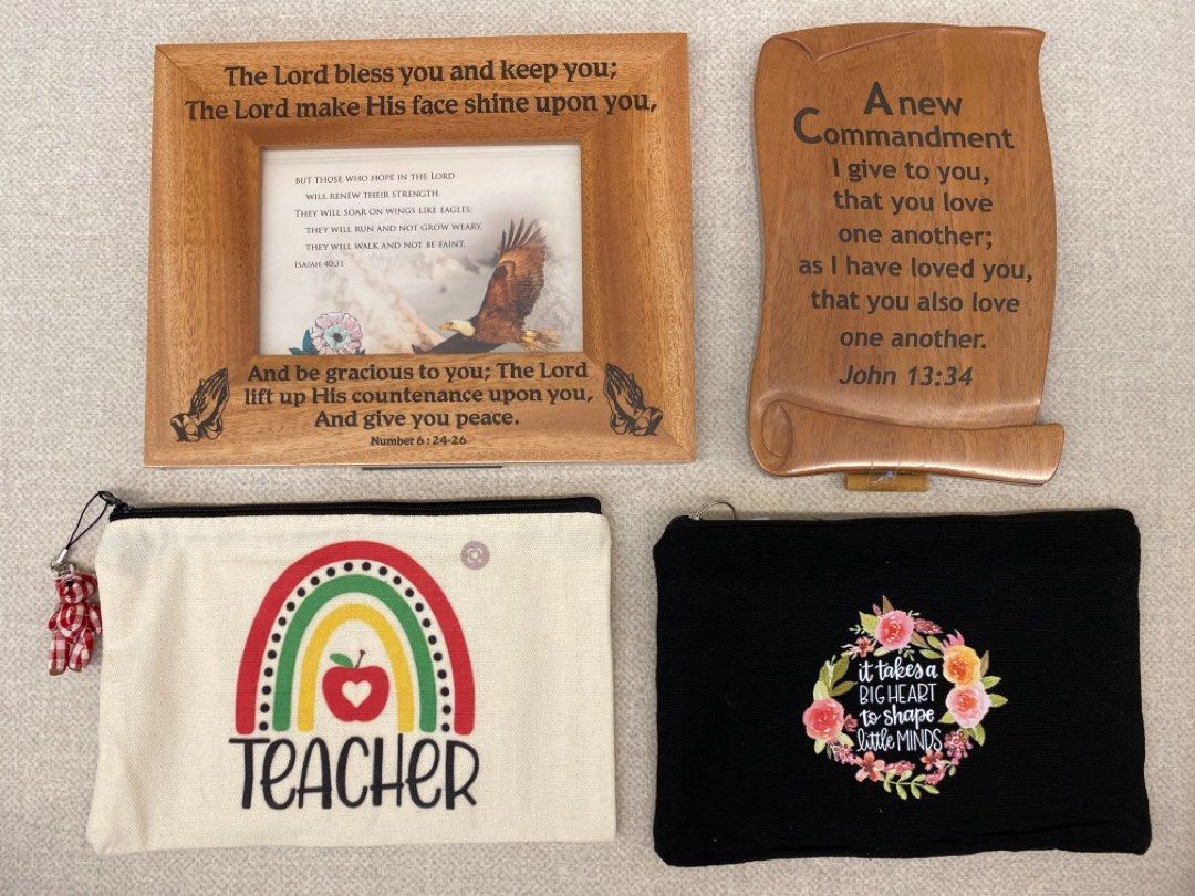 Christian Wooden Photo Frame & Bible Verse Display Deco (Housewarming ...