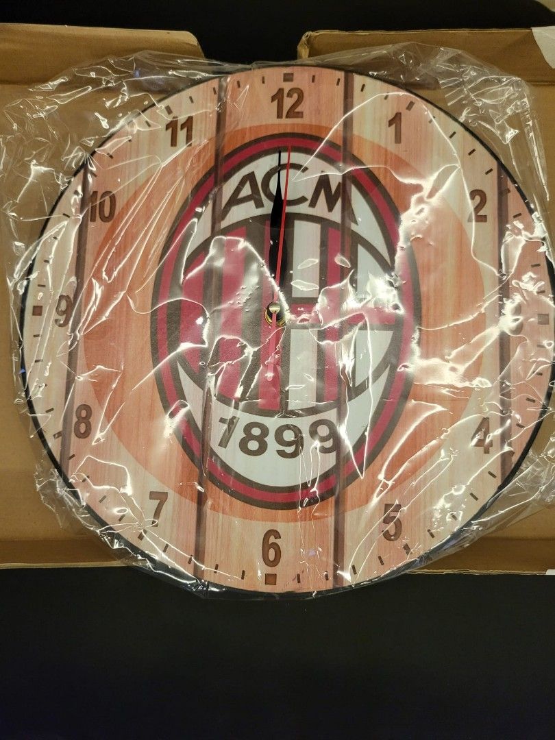 Clock AC Milan, Furniture & Home Living, Home Decor Accessories, Clocks ...