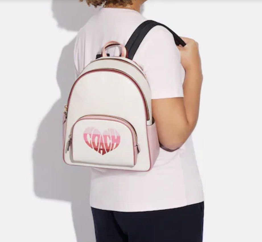 Coach Heart Logo Backpack, Women's Fashion, Bags & Wallets, Backpacks ...