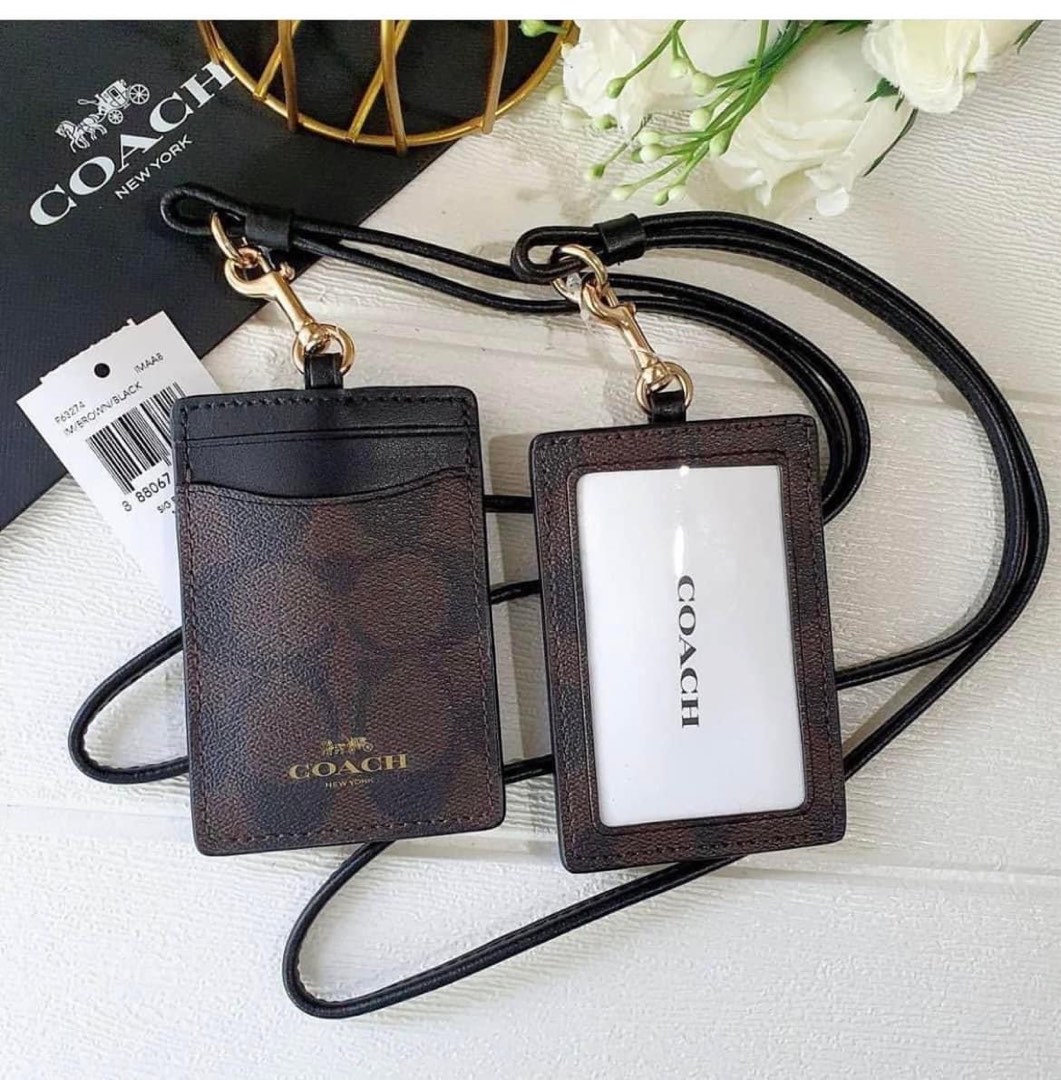 Coach lanyard/id holder, Luxury, Bags & Wallets on Carousell