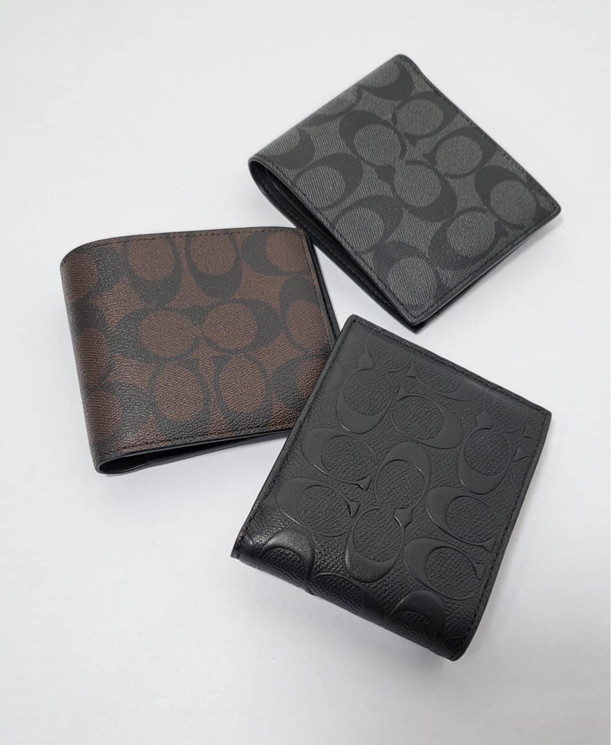 Coach men wallet with insert Original, Men's Fashion, Watches ...