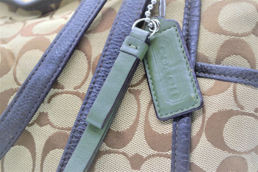 COACH PARK SIGNATURE CARRIE MONOGRAM TOTE BAG, Luxury, Bags & Wallets ...