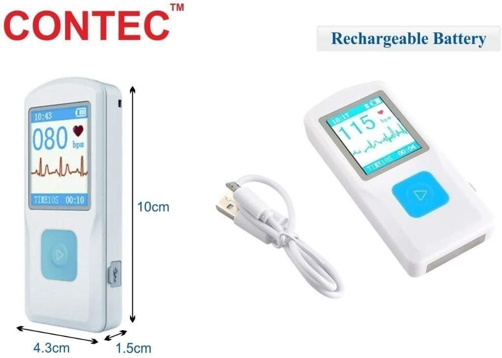 CONTEC Portable ECG/EKG Monitor PC Software Electrocardiogram Bluetooth ...