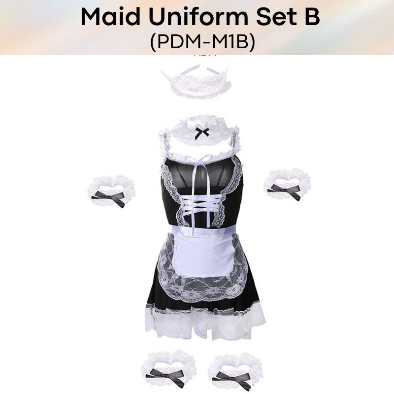 Cosplay: Maid Lace Uniform Complete Set (PDM-M1AB), Men's Fashion ...
