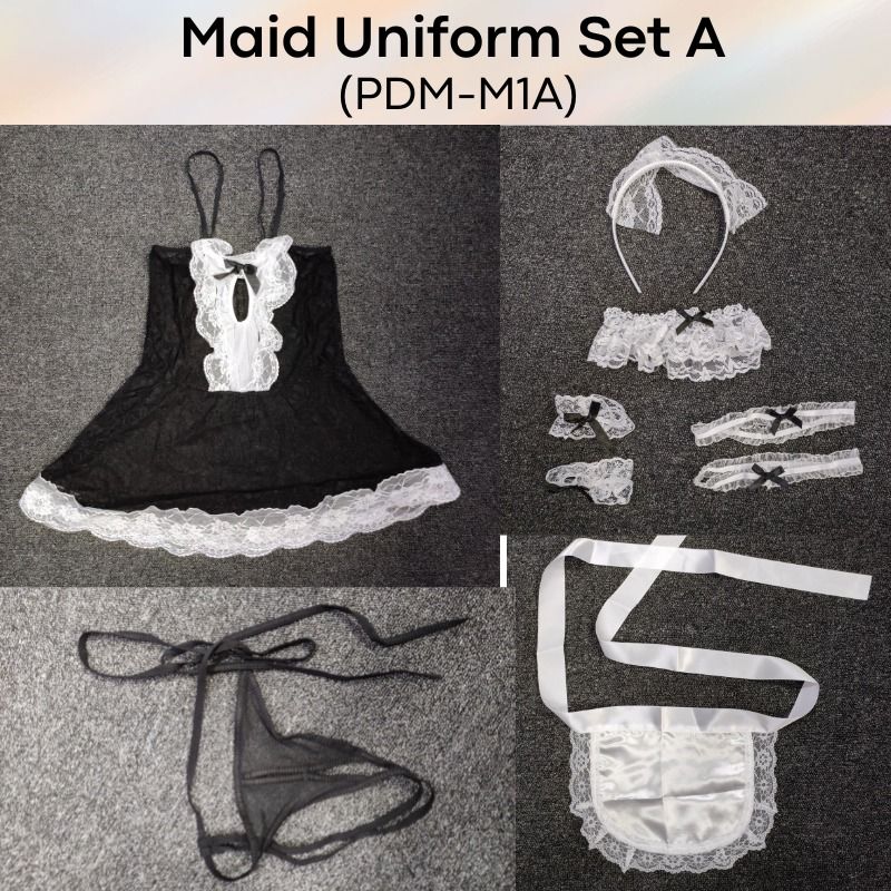 Cosplay: Maid Lace Uniform Complete Set (PDM-M1AB), Men's Fashion ...