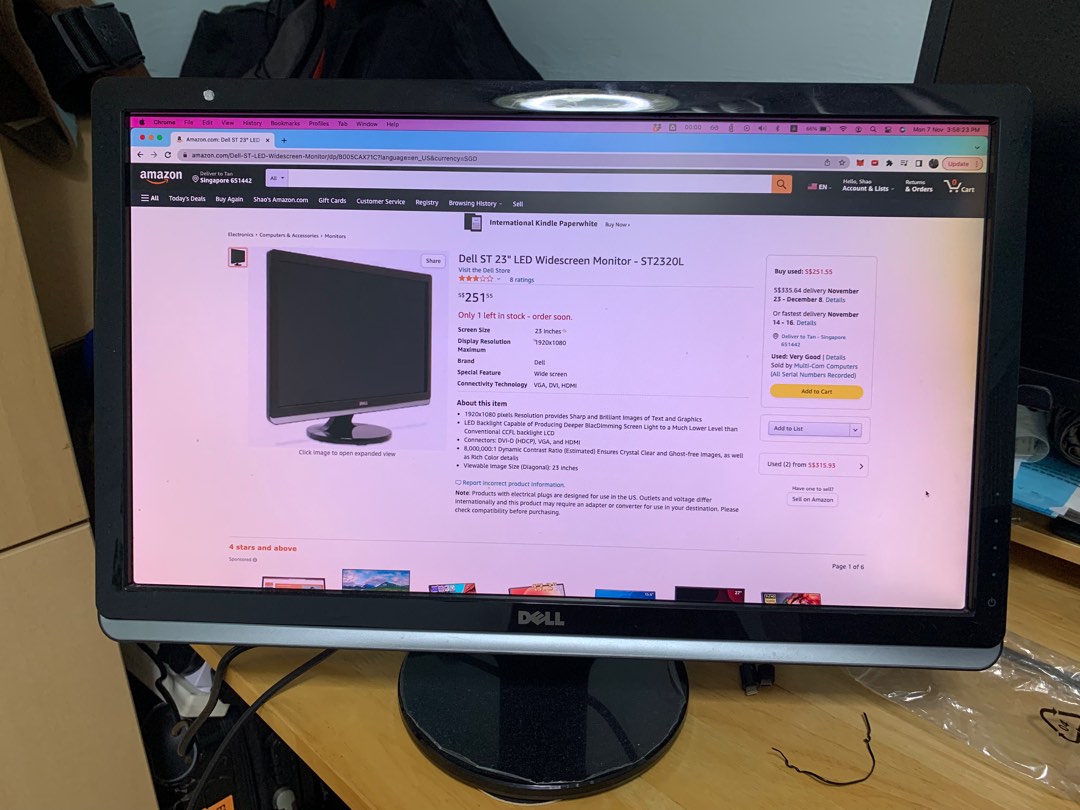 Dell 23 inch monitor ST2320L, Computers & Tech, Parts & Accessories ...