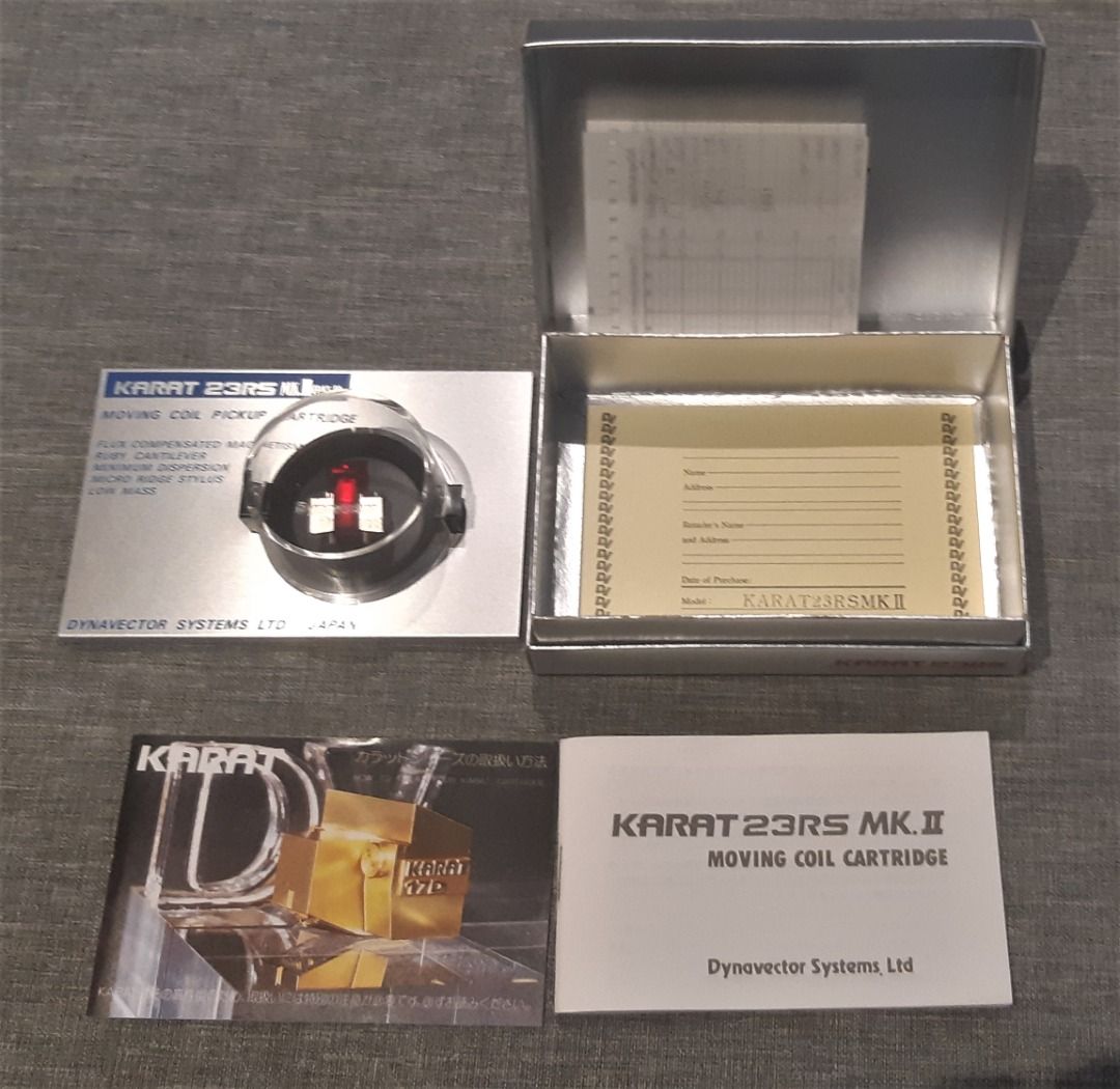 Dynavector Karat 23RS MK.II cartridge, MC, Audio, Other Audio Equipment on Carousell