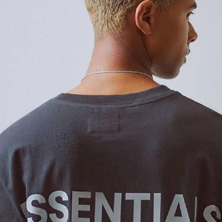 FEAR OF GOD ESSENTIALS REFLECTIVE TEE BLK, Men's Fashion, Tops & Sets ...