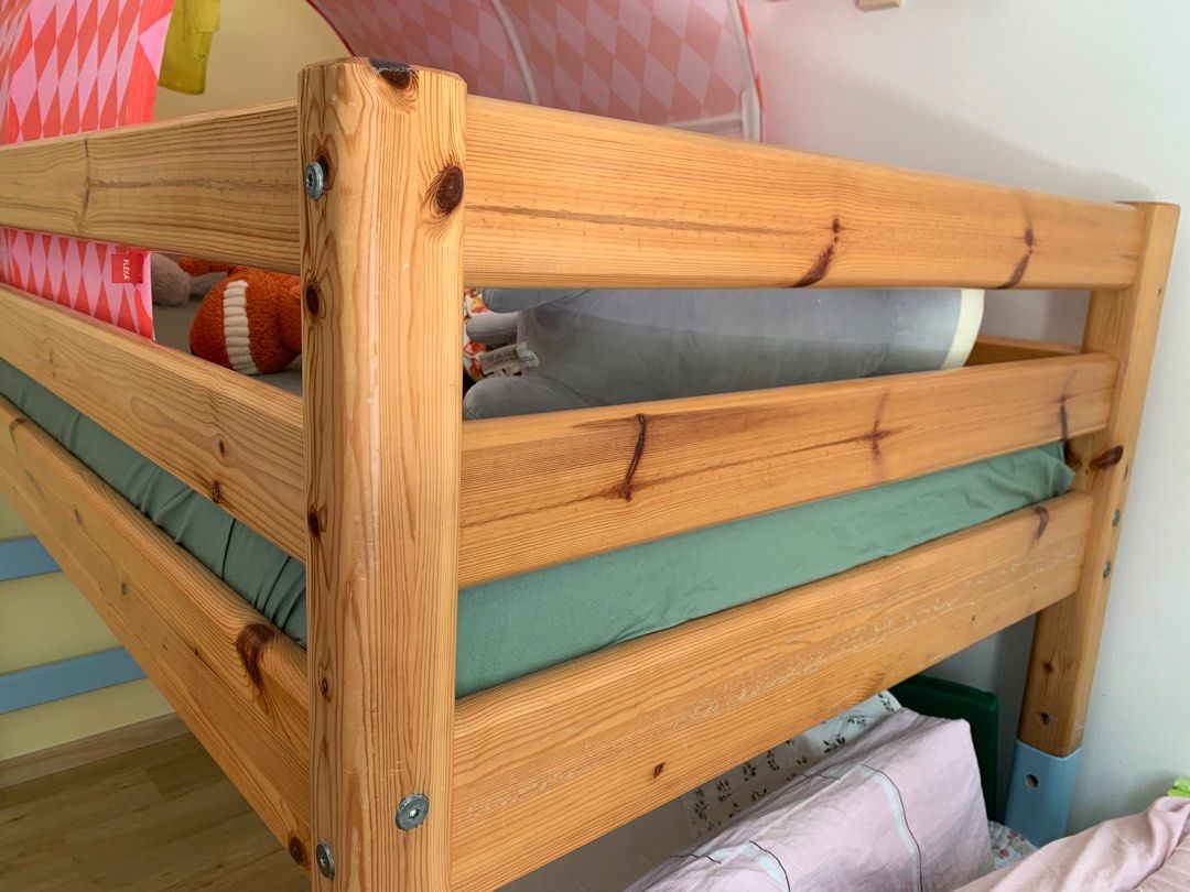 Flexa Loft Bed with Straight Ladder incl Flexa Mattress, Furniture ...