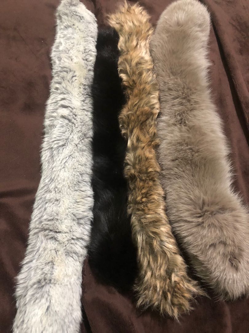 Fluffy neck clip on fur set, Women's Fashion, Watches & Accessories ...