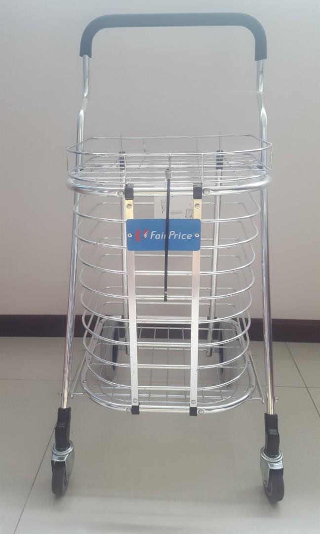 Foldable Shopping Trolley - NTUC FAIRPRICE, Furniture & Home Living ...