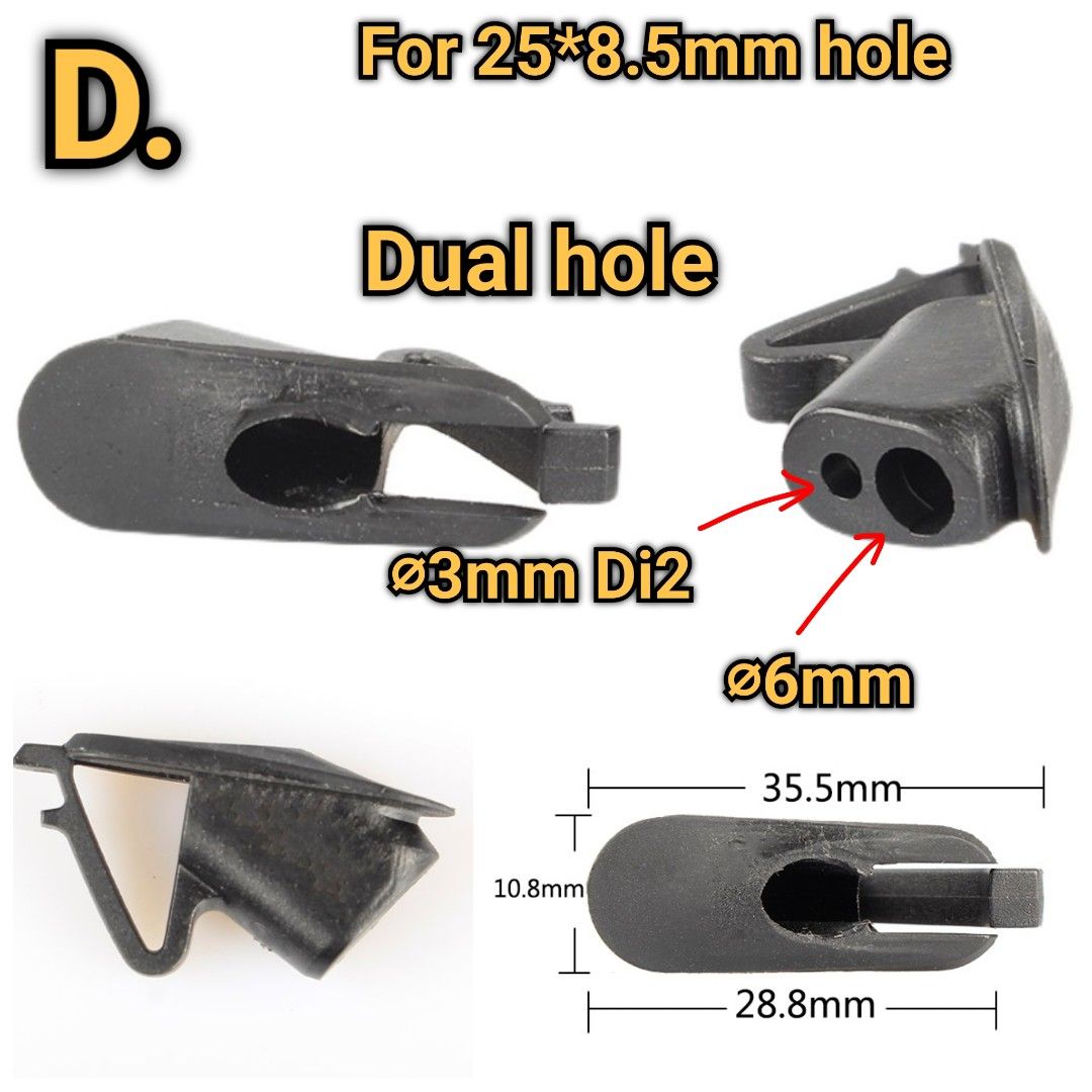 Bike Frame Cable Guide Cover | Double Hole | Shifting Brake Cable Di2 ...