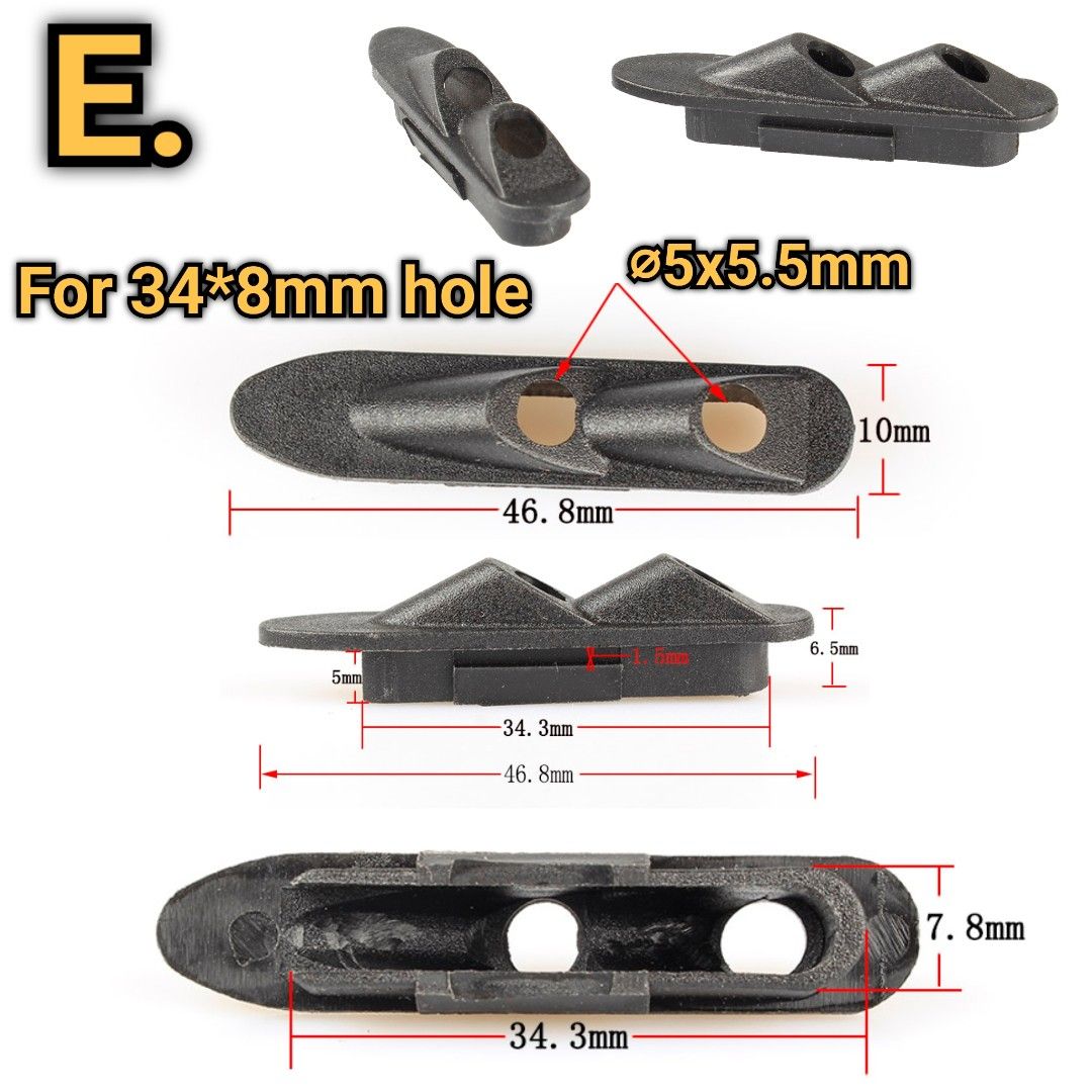 Bike Frame Cable Guide Cover | Double Hole | Shifting Brake Cable Di2 ...
