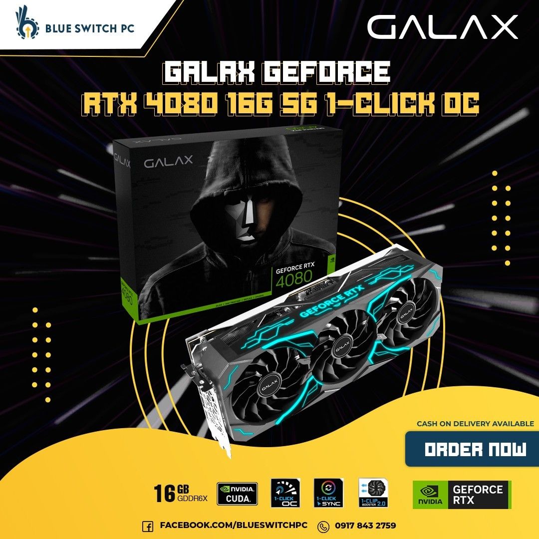 GALAX GEFORCE RTX 4080 16G SG (1-CLICK OC) GDDR6X, Computers & Tech ...