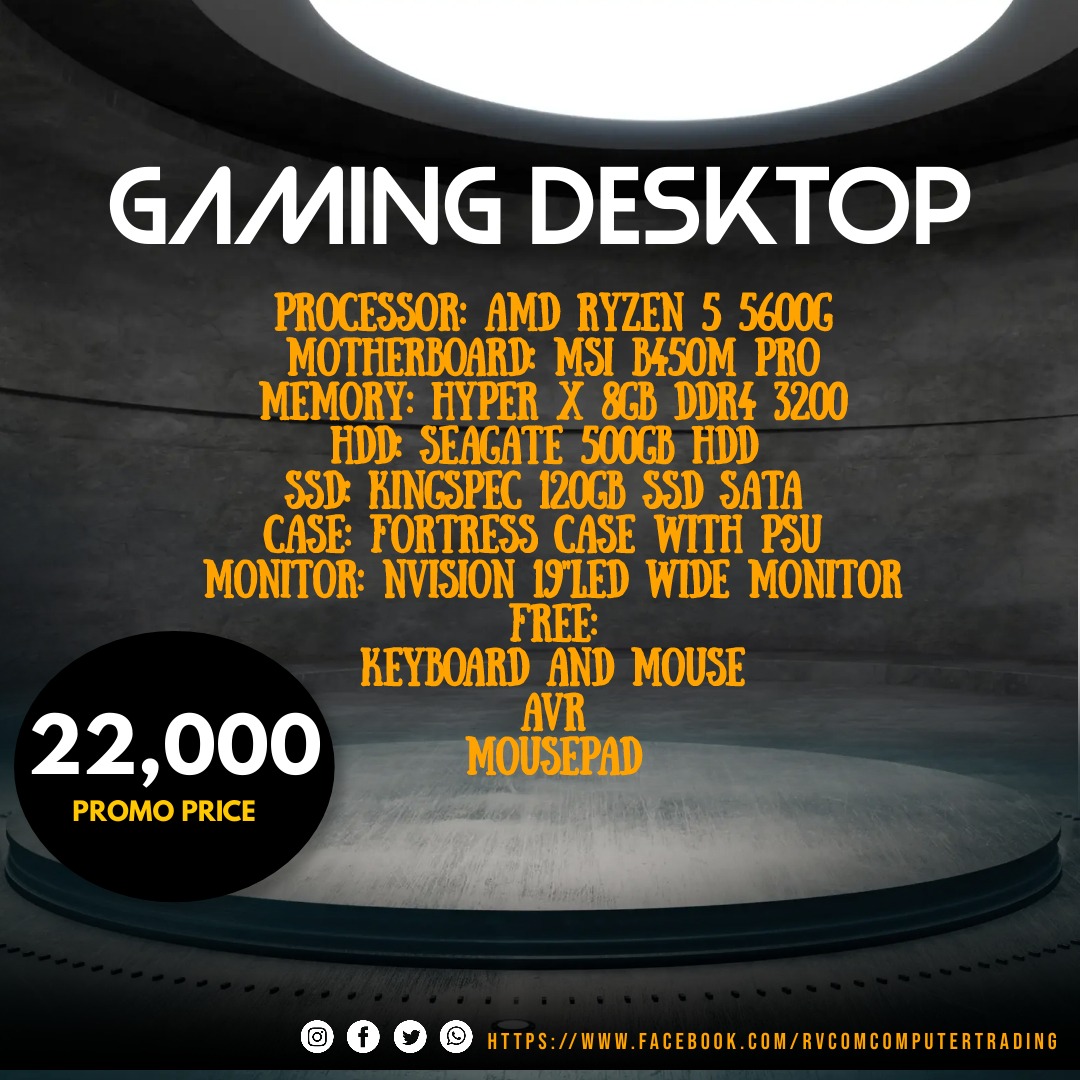 GAMING DESKTOP: AMD RYZEN 5 5600G BRAND NEW DESKTOP PACKAGE, Computers ...