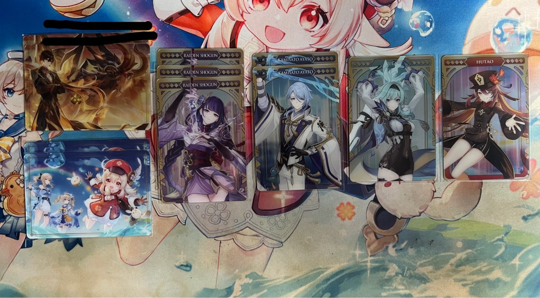Genshin Impact Metallic Cards visual and character cards, Hobbies ...