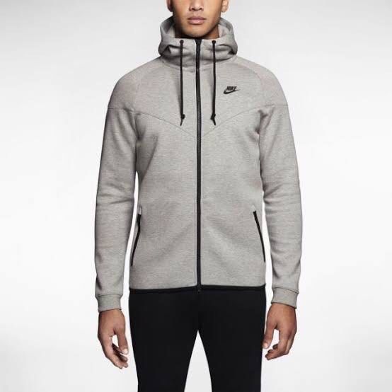 GRAY NIKE TECH FLEECE JACKET, Men's Fashion, Coats, Jackets and ...
